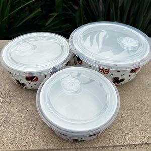 Disney | Dining | Disney Mickey Mouse Minnie Christmas Food Container ...